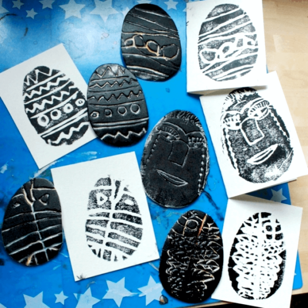 How To Do Styrofoam Printmaking With Kids for Art or Holiday Cards