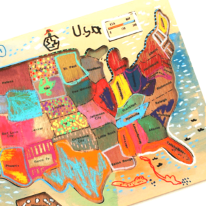 Kids Map Art - A Creative Activity to Help Children Learn Geography