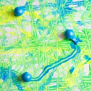 Marble Painting for Kids is a FUN Action Art Activity! (with Video)