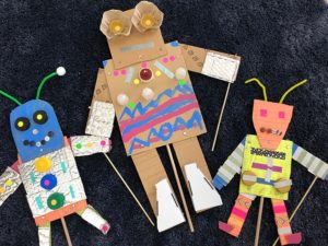 How to Make Cardboard Robot Puppets (+ Reuse Recycled Materials!)