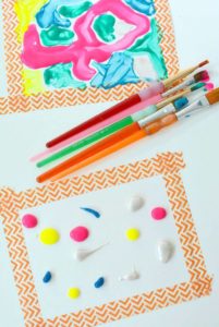 A Dot-to-Dot Art Challenge for Kids (to prevent color mixing until brown)