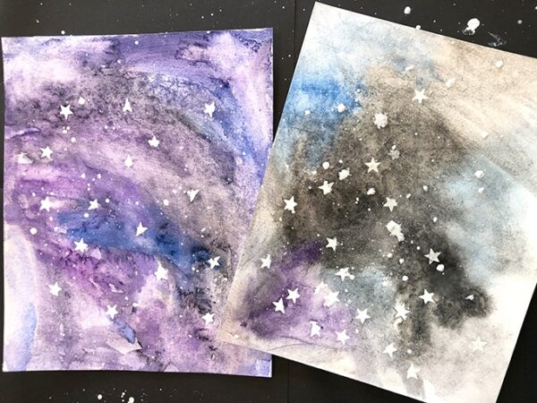 3 Watercolor Painting Ideas about Space - The Artful Parent
