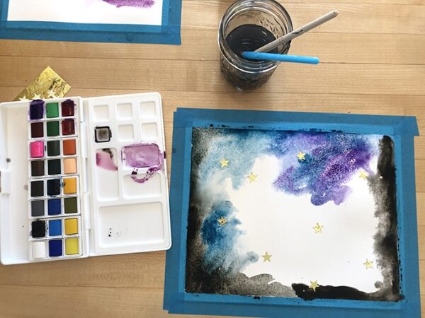 3 Watercolor Painting Ideas about Space - The Artful Parent