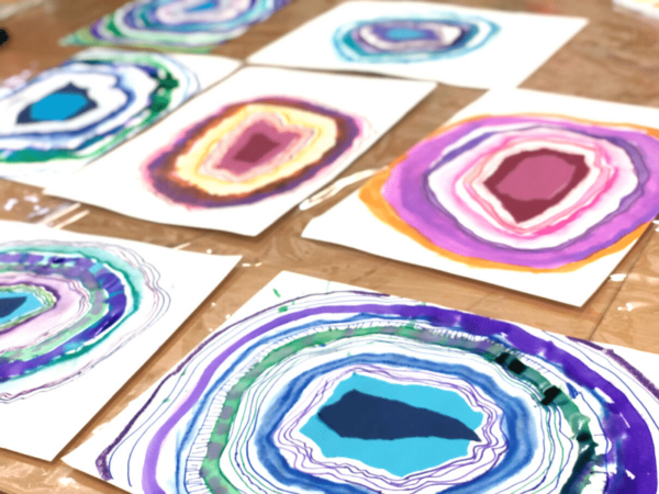 How to Paint a Watercolor Geode - The Artful Parent