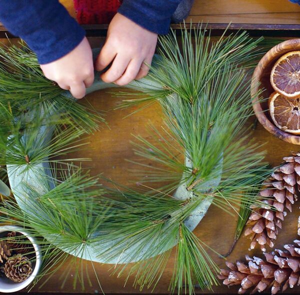 How To Make A Natural Christmas Wreath The Artful Parent