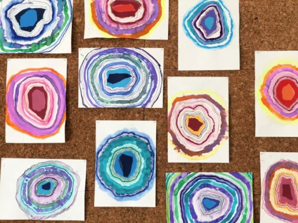How to Paint a Watercolor Geode - The Artful Parent
