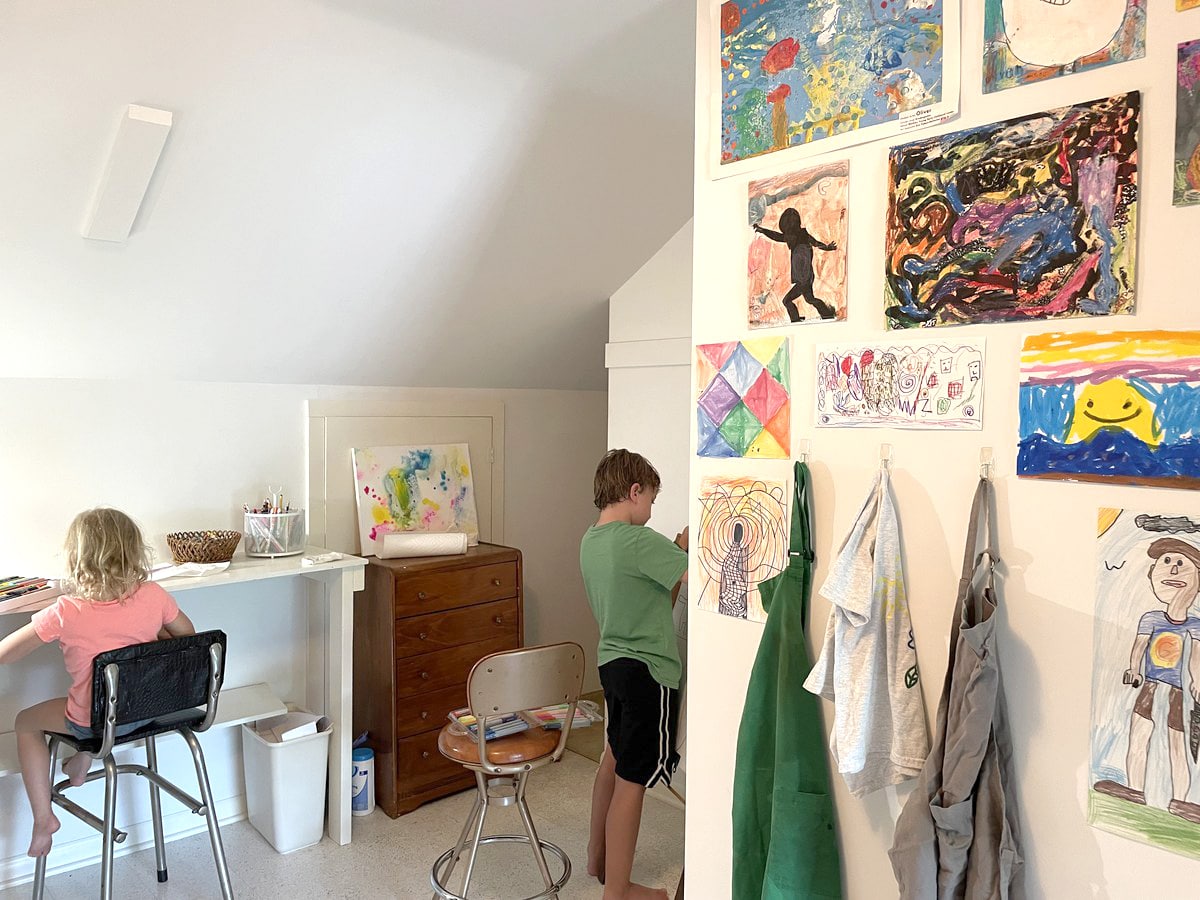4 Steps to Organize Kids Art