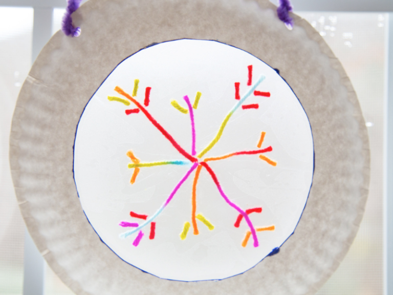 How to Make Sticky Snowflake Craft