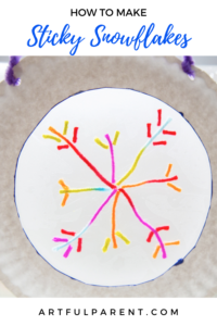 How to Make Sticky Snowflakes for Kids