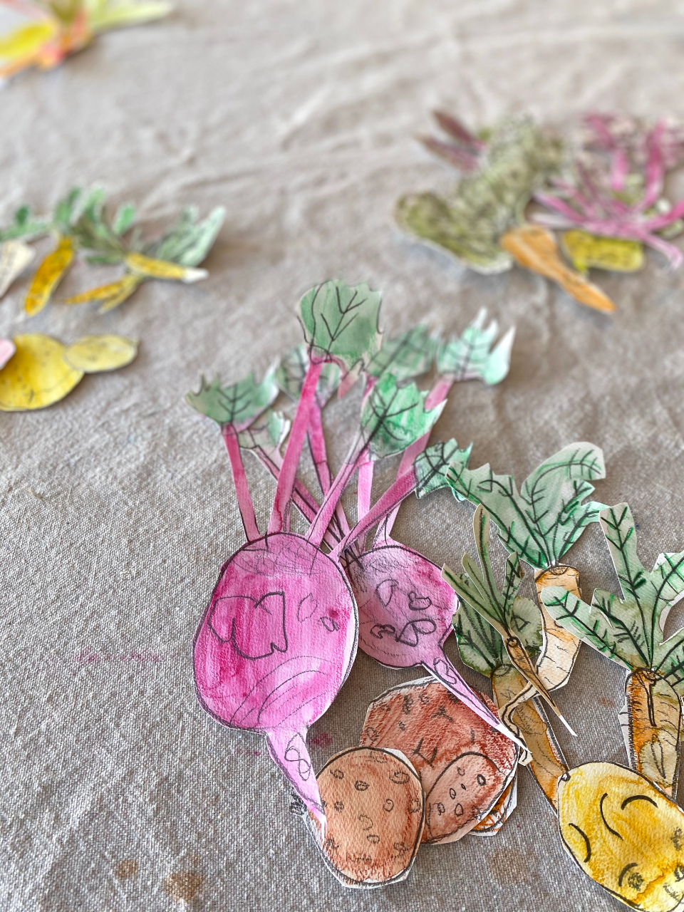 Drawing Vegetables: Above & Below in the Garden