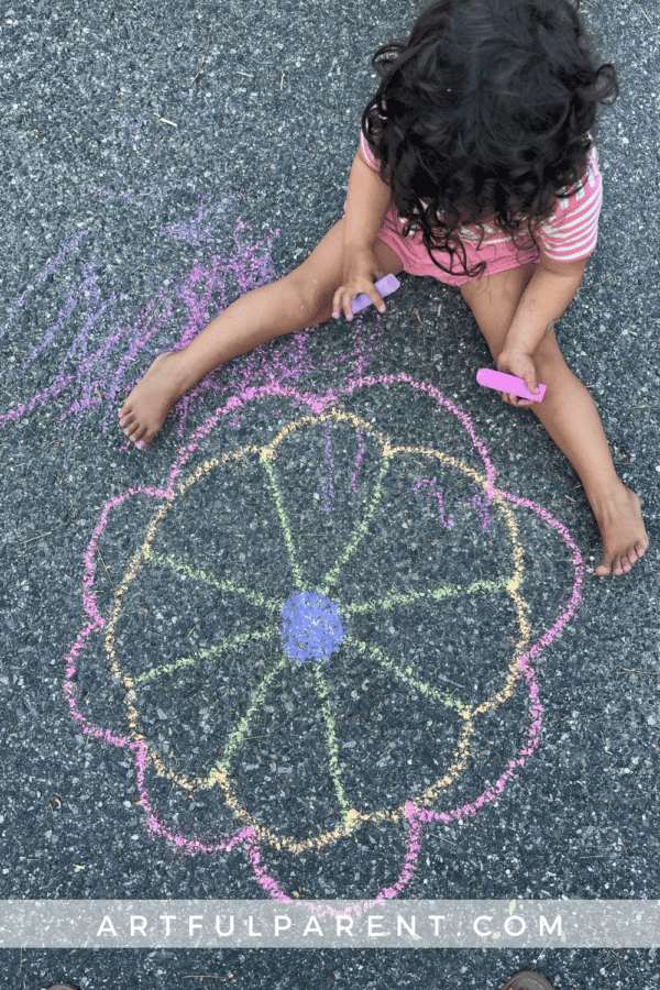 Rangoli Inspired Chalk Designs for Kids - The Artful Parent