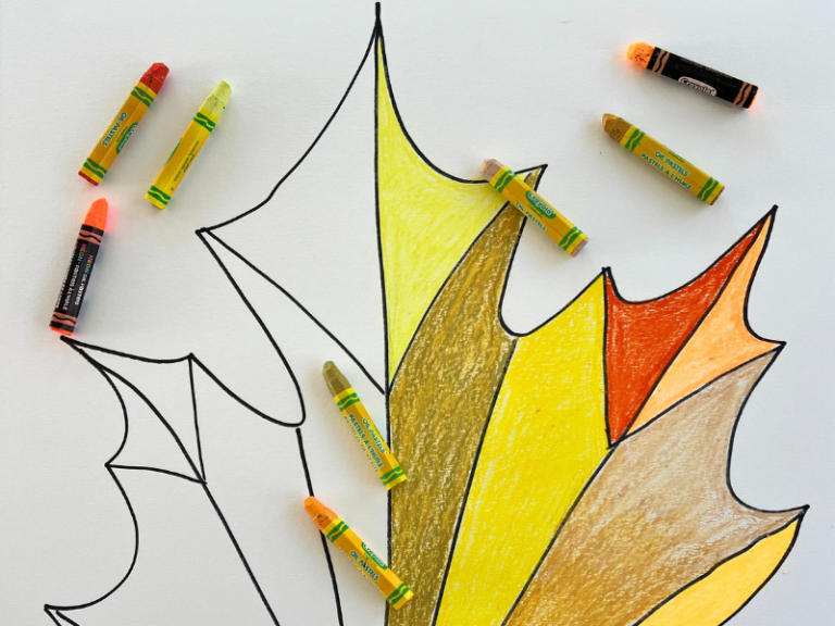 How to Make Fall Leaf Art with Pastels