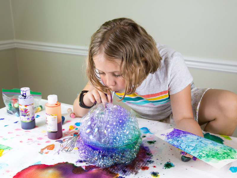 How to Create Bubble Prints for Kids