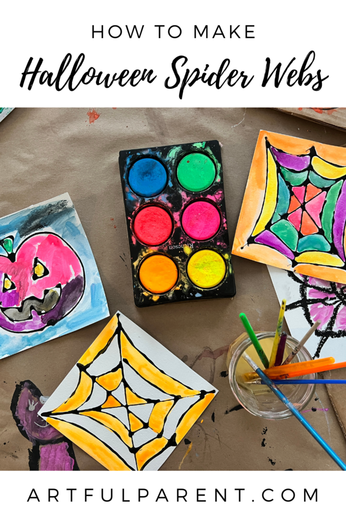 How to Make Black Glue Halloween Spider Webs