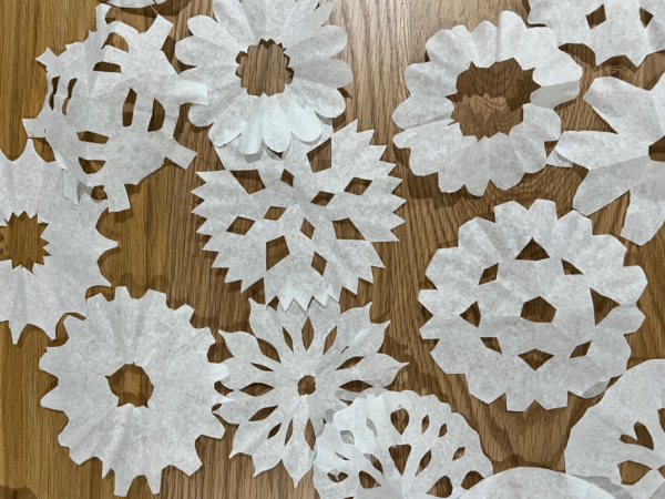 How To Make Paper Snowflakes with Coffee Filters