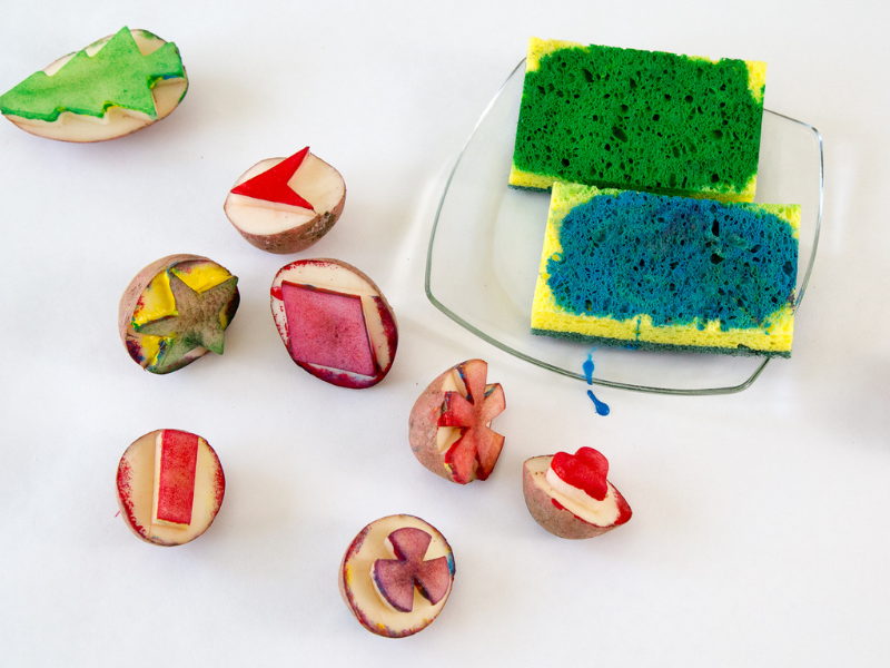 Potato Printmaking for a Handmade Christmas - The Artful Parent