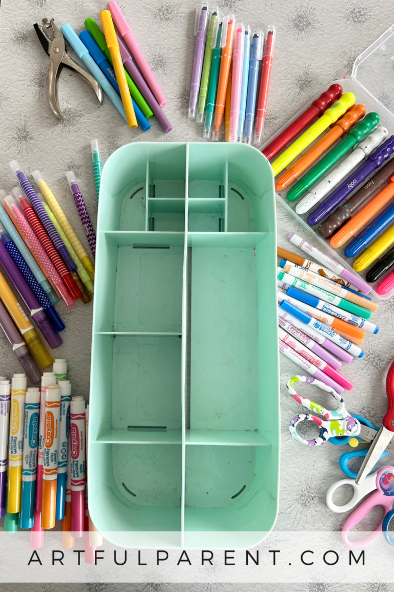 How to Set Up a Kids' Art Caddy