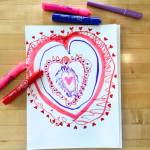 A Valentine Art Project with Melted Crayons