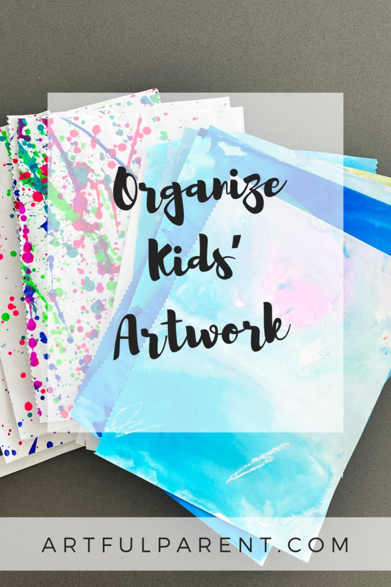 4 Steps to Organize Kids' Art