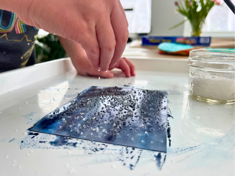 How to Do Watercolor Painting with Salt