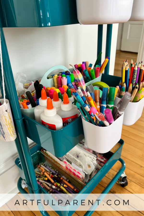 How to Set up an Art Cart for Kids