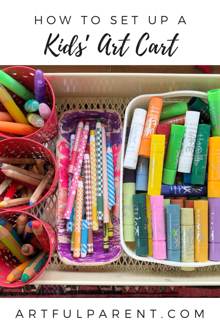 How to Set up an Art Cart for Kids