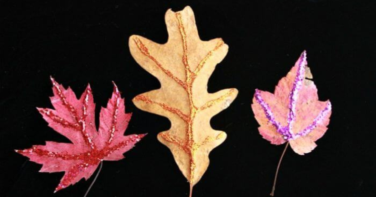 How to Make Glitter Leaves for Fall