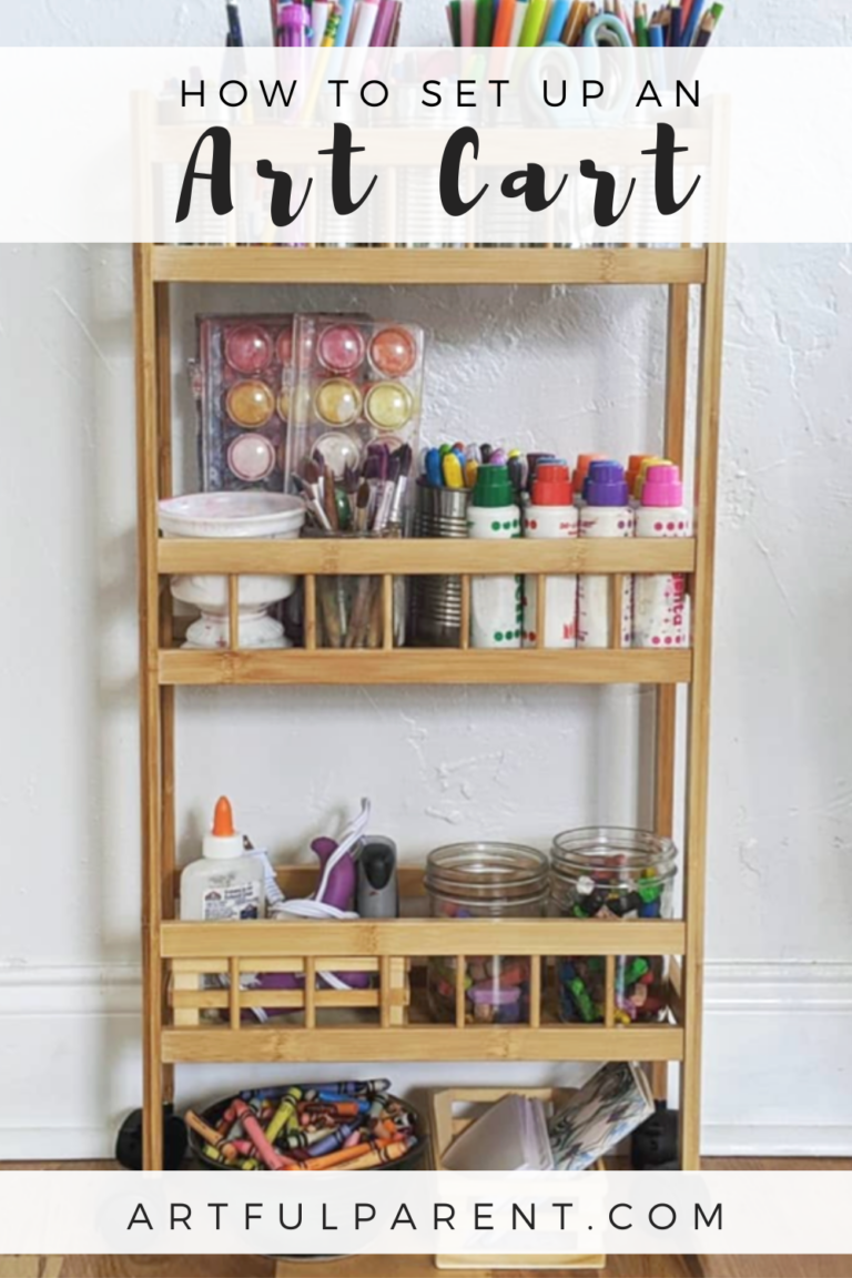 How to Set up an Art Cart for Kids