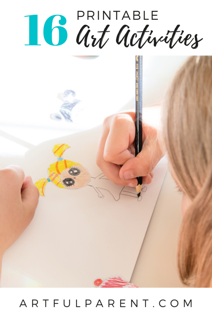 16 Drawing Printable Art Activities for Kids