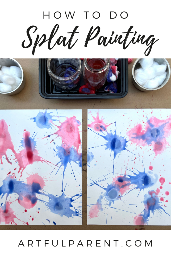 How to do Splat Painting for Kids