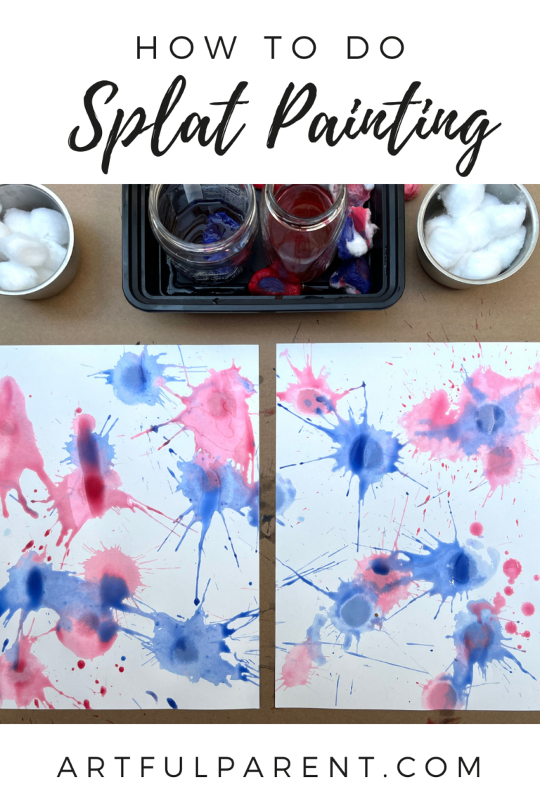 How to do Splat Painting for Kids