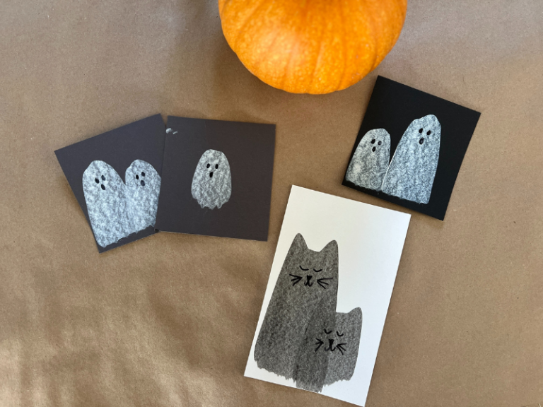 Halloween Scraper Painting for Kids