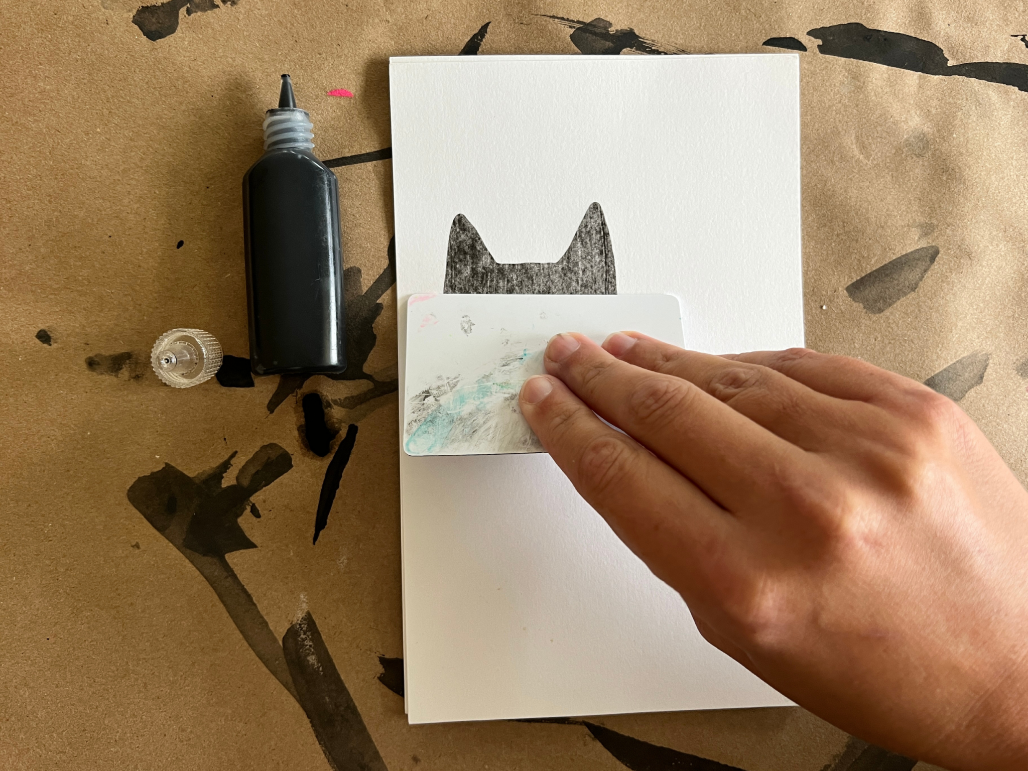 Halloween Scraper Painting for Kids