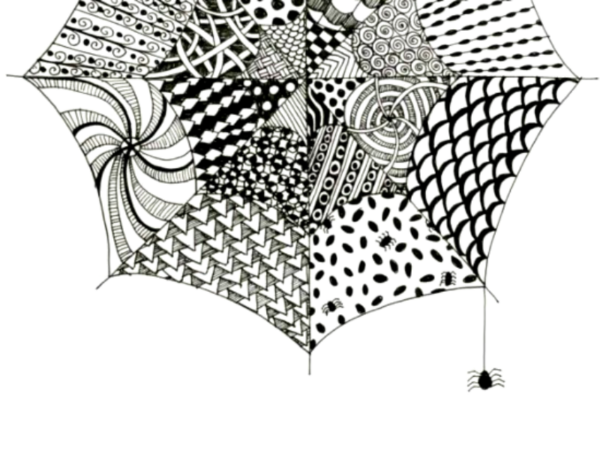 How to Draw a Spiderweb with Zentangle Designs
