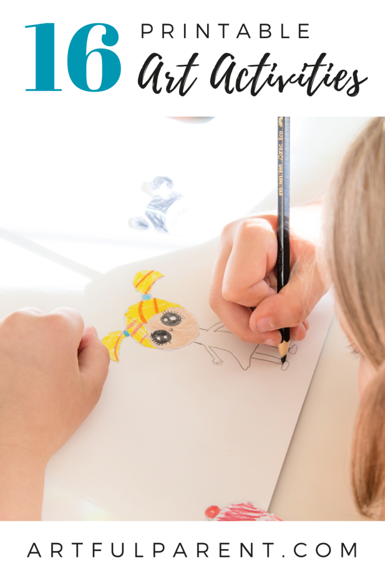 16 Drawing Printable Art Activities for Kids