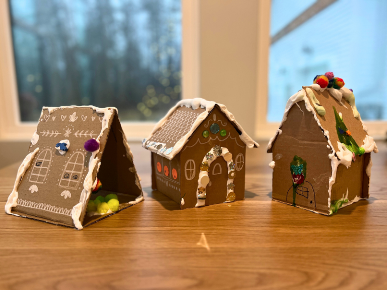 How to Make a Cardboard Gingerbread House for Kids