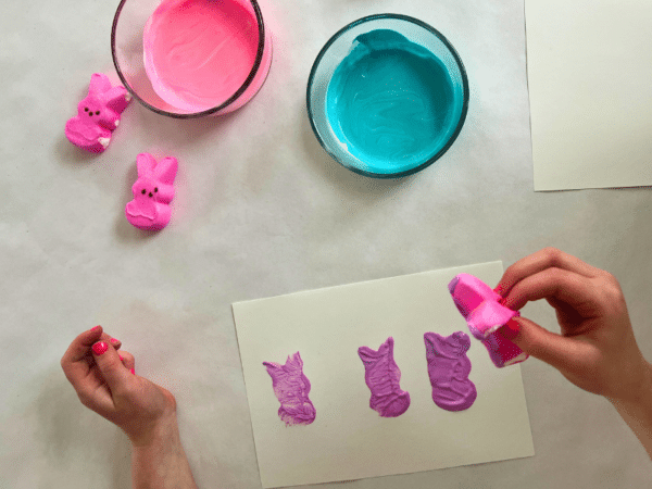 Painting with Peeps Easter Art - The Artful Parent
