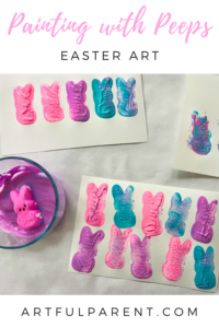 Painting with Peeps Easter Art - The Artful Parent