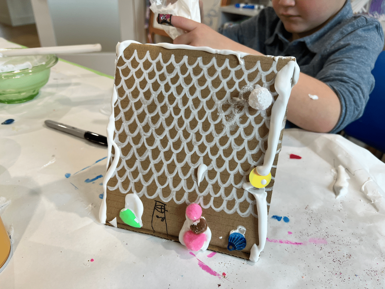 How to Make a Cardboard Gingerbread House for Kids