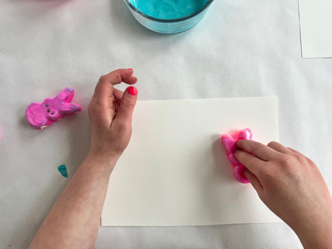 Painting with Peeps Easter Art - The Artful Parent
