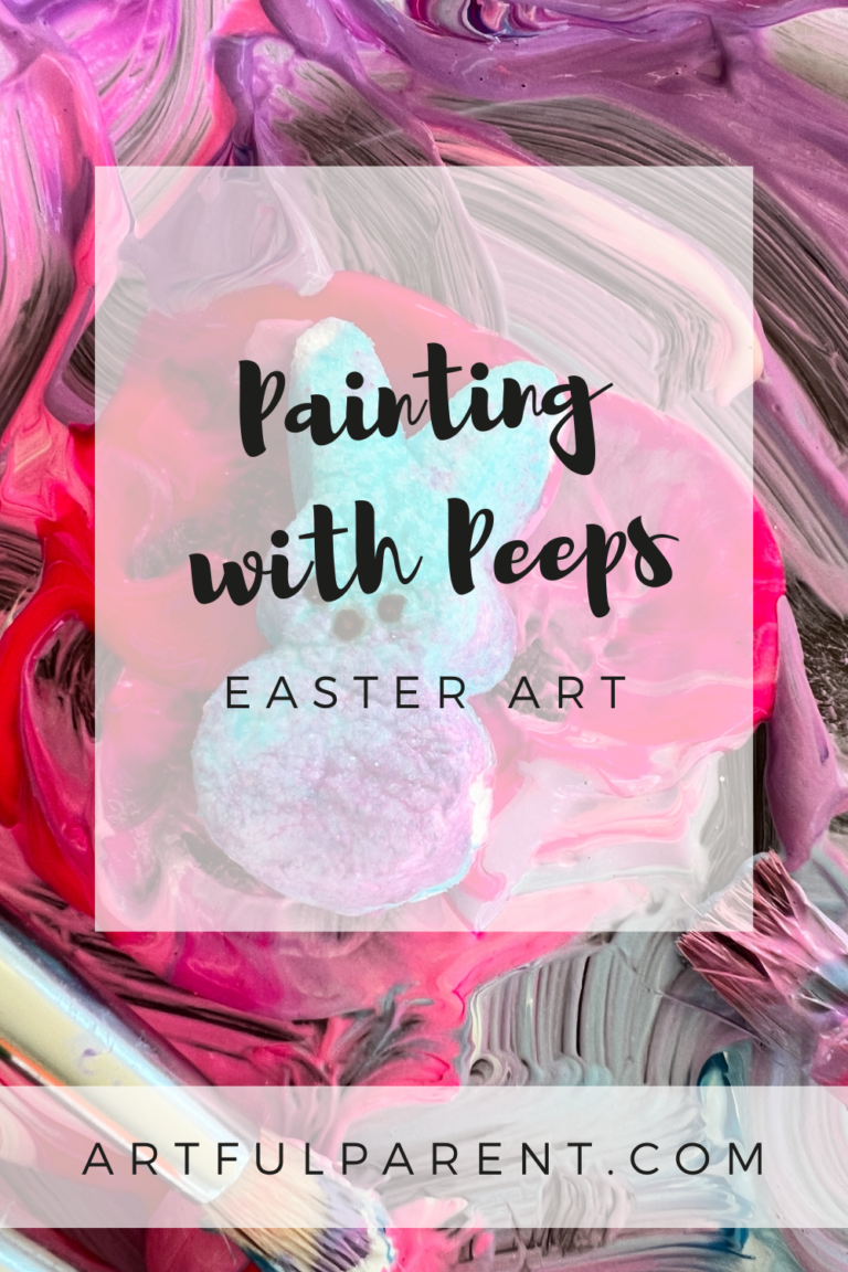 Painting with Peeps Easter Art - The Artful Parent