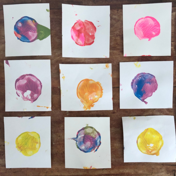 Muffin Tin Printing with Kids