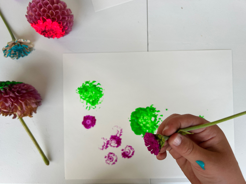 How to do Flower Printing with Kids