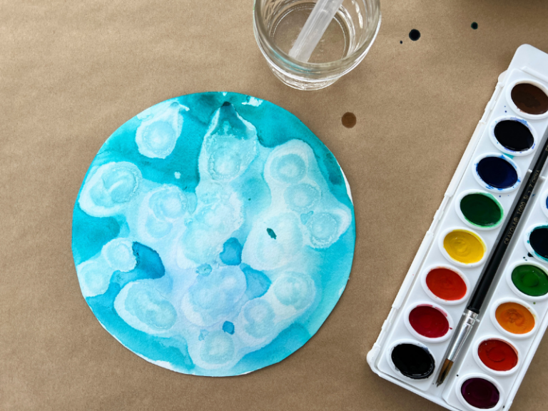 How to Paint Watercolor Planets with Rubbing Alcohol - The Artful Parent