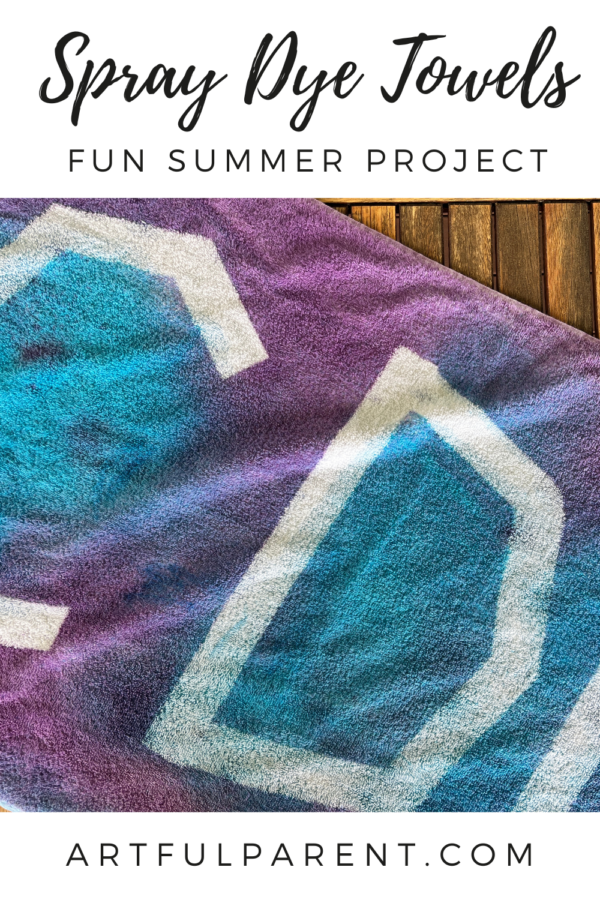 How to Spray Dye Towels for Summer - The Artful Parent