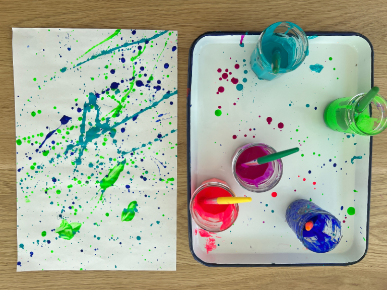 How to do Splatter Painting with Kids