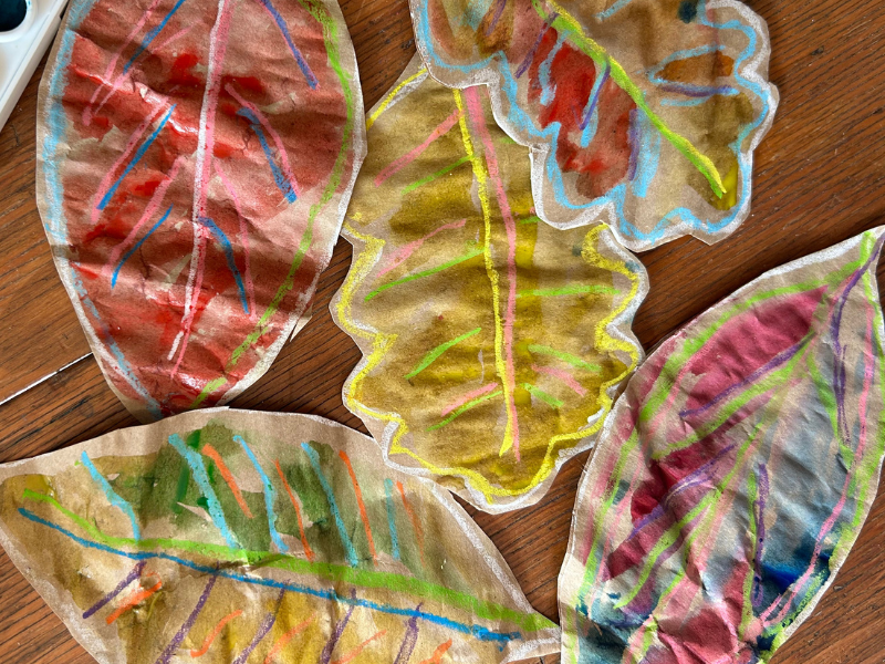 How to Make Recycled Paper Leaves - The Artful Parent