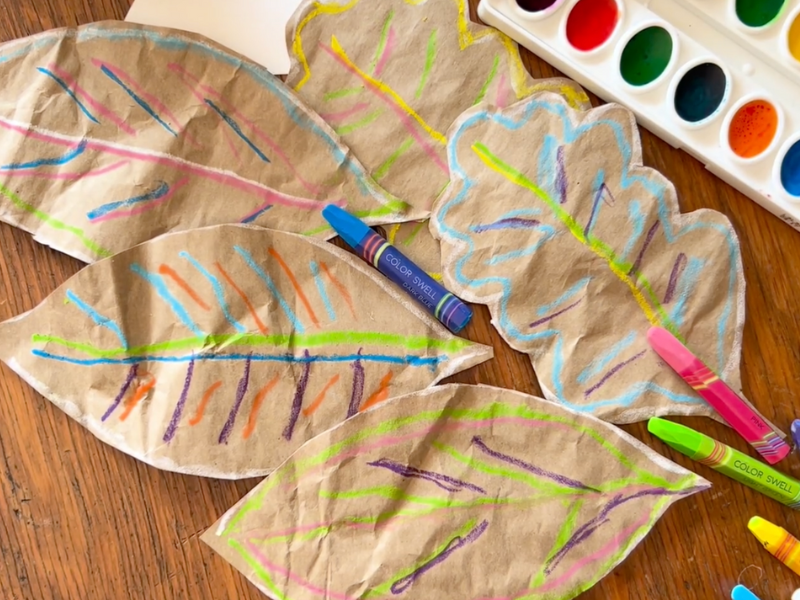 How to Make Recycled Paper Leaves - The Artful Parent
