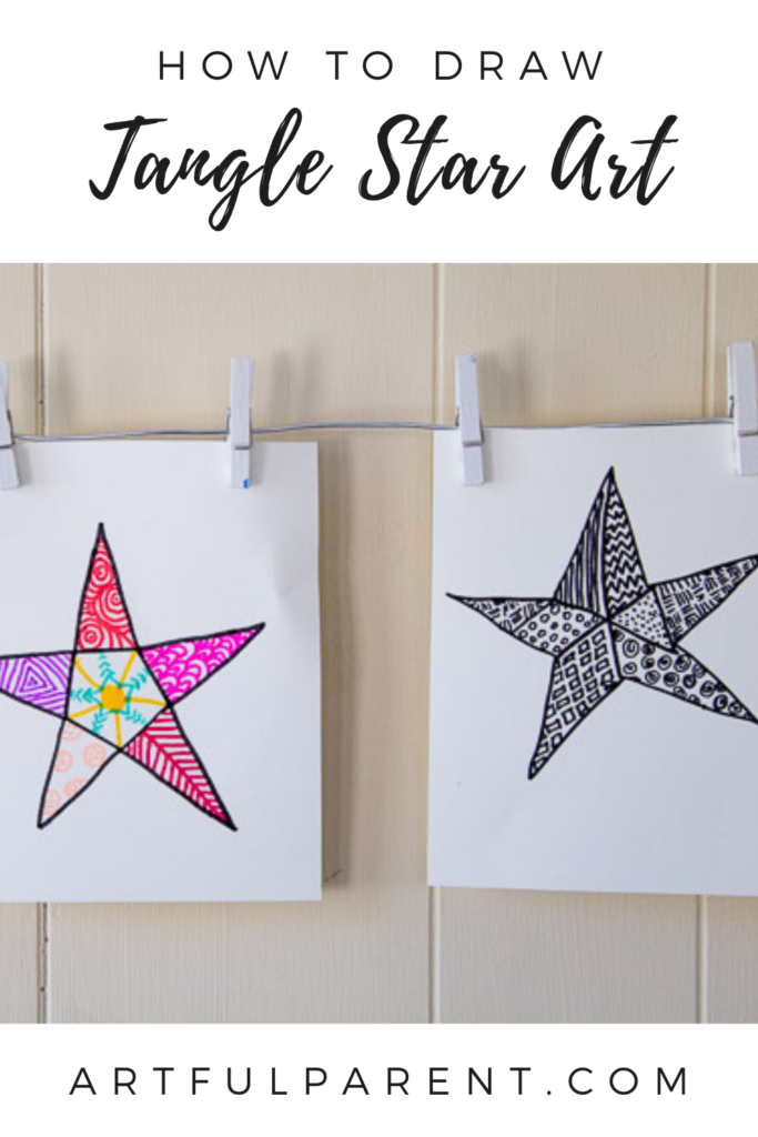 How to Draw Tangle Star Art