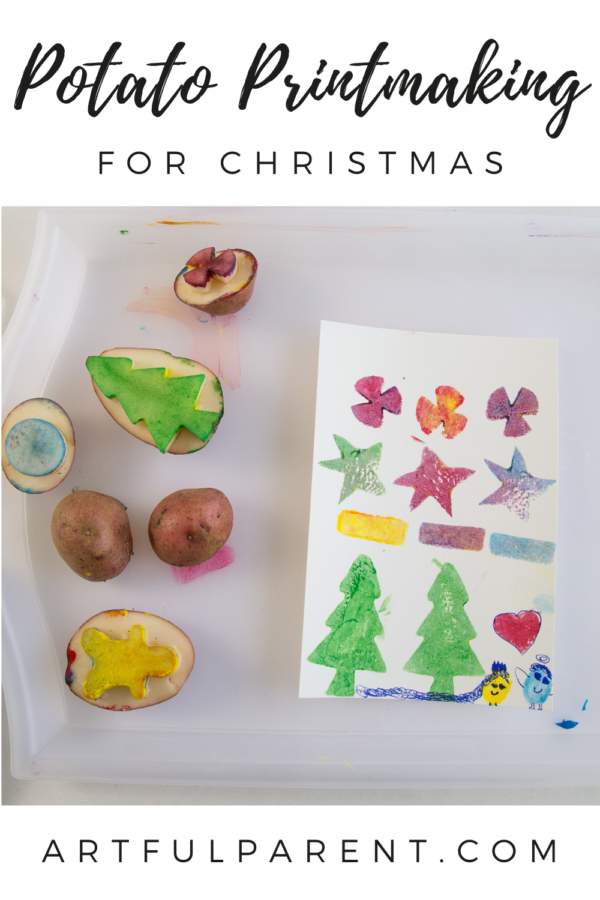 Potato Printmaking for a Handmade Christmas - The Artful Parent